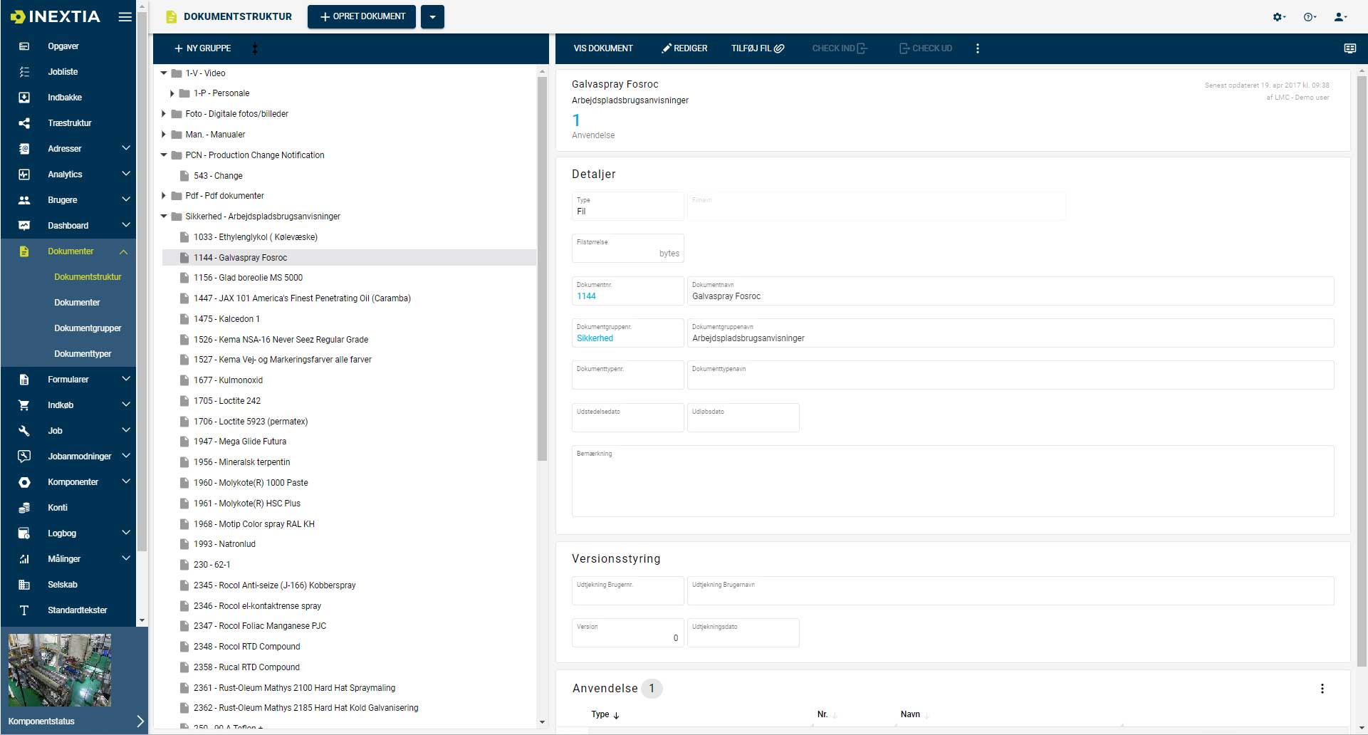 Document Management | INEXTIA Maintenance system